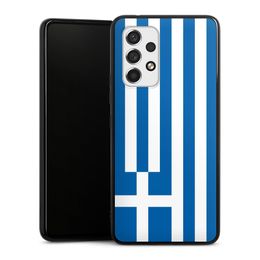 DeinDesign Galaxy A53 5G Handy Silikon H&uuml;lle Case schwarz Handyh&uuml;lle Flag Greece