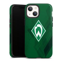 DeinDesign iPhone 13 Mini Handy Panzer Handyh&uuml;lle robuste Outdoor H&uuml;lle Schutzh&uuml;lle gl&auml;nzend Sv Werder Bremen Official Licensed Product Coat Of Arms Tough Case