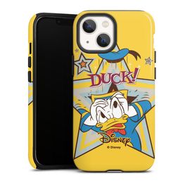 DeinDesign iPhone 13 Mini Handy Panzer Handyh&uuml;lle robuste Outdoor H&uuml;lle Schutzh&uuml;lle gl&auml;nzend Donald Duck Disney Official Licensed Product Tough Case