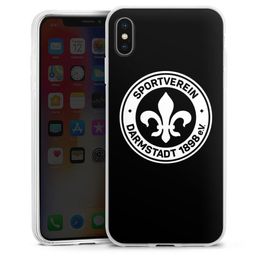 DeinDesign iPhone Xs Max Handy Silikon H&uuml;lle Case transparent Handyh&uuml;lle Sv Darmstadt 98 Official Licensed Product Logo Silikon Case