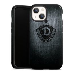 DeinDesign iPhone 13 Mini Handy Panzer Handyh&uuml;lle robuste Outdoor H&uuml;lle Schutzh&uuml;lle gl&auml;nzend Sg Dynamo Dresden Official Licensed Product Vintage Tough Case
