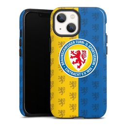 DeinDesign iPhone 13 Mini Handy Panzer Handyh&uuml;lle robuste Outdoor H&uuml;lle Schutzh&uuml;lle gl&auml;nzend Logo Eintracht Braunschweig Official Licensed Product Tough Case