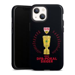 DeinDesign iPhone 13 Mini Handy Panzer Handyh&uuml;lle robuste Outdoor H&uuml;lle Schutzh&uuml;lle gl&auml;nzend Trophy Official Licensed Product Vfb Stuttgart Tough Case