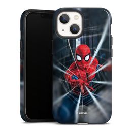 DeinDesign iPhone 13 Mini Handy Panzer Handyh&uuml;lle robuste Outdoor H&uuml;lle Schutzh&uuml;lle gl&auml;nzend Kinofilm Marvel Spiderman Tough Case