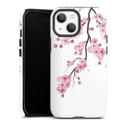 DeinDesign iPhone 13 Mini Handy Panzer Handyh&uuml;lle robuste Outdoor H&uuml;lle Schutzh&uuml;lle gl&auml;nzend Aisa Japan Cherry Blossom Tough Case