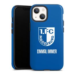 DeinDesign iPhone 13 Mini Handy Panzer Handyh&uuml;lle robuste Outdoor H&uuml;lle Schutzh&uuml;lle gl&auml;nzend Coat Of Arms Official Licensed Product 1. Fc Magdeburg Tough Case