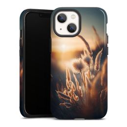 DeinDesign iPhone 13 Mini Handy Panzer Handyh&uuml;lle robuste Outdoor H&uuml;lle Schutzh&uuml;lle gl&auml;nzend Sun Pampasgras Nature Tough Case