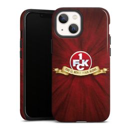 DeinDesign iPhone 13 Mini Handy Panzer Handyh&uuml;lle robuste Outdoor H&uuml;lle Schutzh&uuml;lle gl&auml;nzend Logo Official Licensed Product 1. Fc Kaiserslautern Tough Case