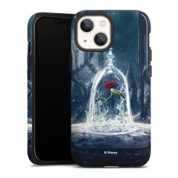 DeinDesign iPhone 13 Mini Handy Panzer Handyh&uuml;lle robuste Outdoor H&uuml;lle Schutzh&uuml;lle gl&auml;nzend Rose The Beauty And The Beast Disney Princess Tough Case