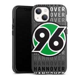 DeinDesign iPhone 13 Mini Handy Panzer Handyh&uuml;lle robuste Outdoor H&uuml;lle Schutzh&uuml;lle gl&auml;nzend H96 Hannover 96 Official Licensed Product Tough Case