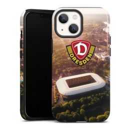 DeinDesign iPhone 13 Mini Handy Panzer Handyh&uuml;lle robuste Outdoor H&uuml;lle Schutzh&uuml;lle gl&auml;nzend Sgd Sg Dynamo Dresden Stadium Tough Case