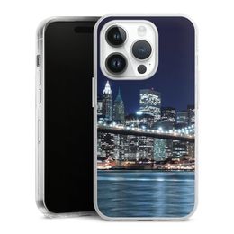 DeinDesign iPhone 14 Pro Handy Case Handyh&uuml;lle transparent H&uuml;lle Usa Brooklyn Bridge New York Hard Case