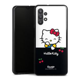 DeinDesign Galaxy A32 5G Handy Silikon H&uuml;lle Case schwarz Handyh&uuml;lle Official Licensed Product Cherry Hello Kitty