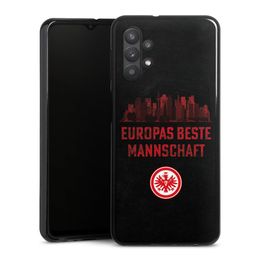 DeinDesign Galaxy A32 5G Handy Silikon H&uuml;lle Case schwarz Handyh&uuml;lle Merchandise European Cup Eintracht Frankfurt