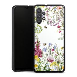 DeinDesign Galaxy A32 5G Handy Silikon H&uuml;lle Case schwarz Handyh&uuml;lle Nature Flowers Meadow