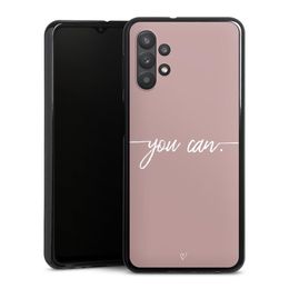 DeinDesign Galaxy A32 5G Handy Silikon H&uuml;lle Case schwarz Handyh&uuml;lle Motivation Spruch Sayings