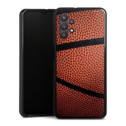 DeinDesign Galaxy A32 5G Handy Silikon H&uuml;lle Case schwarz Handyh&uuml;lle Sports Ball Basketball