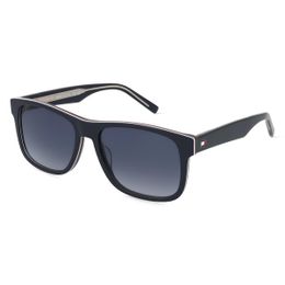 Tommy Hilfiger TH 2073/S | Herren-Sonnenbrille | Fassung: Vollrand, Quadratisch, Acetat, Blau | Glasfarbe: Blau