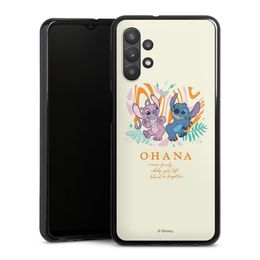 DeinDesign Galaxy A32 5G Handy Silikon H&uuml;lle Case schwarz Handyh&uuml;lle Lilo & Stitch Official Licensed Product Disney