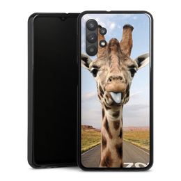 DeinDesign Galaxy A32 5G Handy Silikon H&uuml;lle Case schwarz Handyh&uuml;lle Giraffe Africa Photography