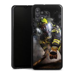 DeinDesign Galaxy A32 5G Handy Silikon H&uuml;lle Case schwarz Handyh&uuml;lle Fire Fighter Fire Fighters Fire