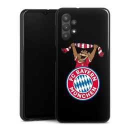 DeinDesign Galaxy A32 5G Handy Silikon H&uuml;lle Case schwarz Handyh&uuml;lle Fc Bayern M&uuml;nchen Official Licensed Product Bernie
