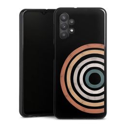 DeinDesign Galaxy A32 5G Handy Silikon H&uuml;lle Case schwarz Handyh&uuml;lle Circle Rainbow Water Colour