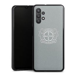 DeinDesign Galaxy A32 5G Handy Silikon H&uuml;lle Case schwarz Handyh&uuml;lle Bayer 04 Leverkusen Coat Of Arms Official Licensed Product