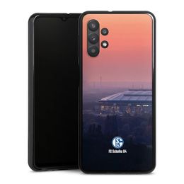 DeinDesign Galaxy A32 5G Handy Silikon H&uuml;lle Case schwarz Handyh&uuml;lle Official Licensed Product Stadium Fc Schalke 04