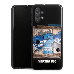 DeinDesign Galaxy A32 5G Handy Silikon H&uuml;lle Case schwarz Handyh&uuml;lle Wall Hertha Bsc Official Licensed Product