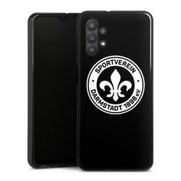 DeinDesign Galaxy A32 5G Handy Silikon H&uuml;lle Case schwarz Handyh&uuml;lle Logo Sv Darmstadt 98 Official Licensed Product