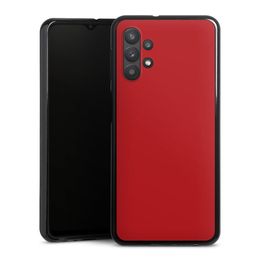 DeinDesign Galaxy A32 5G Handy Silikon H&uuml;lle Case schwarz Handyh&uuml;lle Red Unicoloured Colour