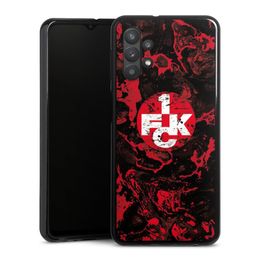 DeinDesign Galaxy A32 5G Handy Silikon H&uuml;lle Case schwarz Handyh&uuml;lle 1. Fc Kaiserslautern 1. Fck Logo