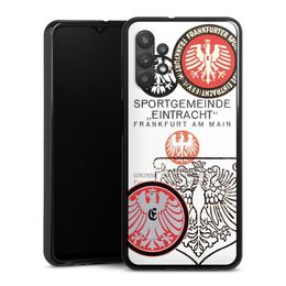 DeinDesign Galaxy A32 5G Handy Silikon H&uuml;lle Case schwarz Handyh&uuml;lle Eintracht Frankfurt Retro Official Licensed Product
