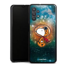 DeinDesign Galaxy A32 5G Handy Silikon H&uuml;lle Case schwarz Handyh&uuml;lle Official Licensed Product Astronaut Snoopy