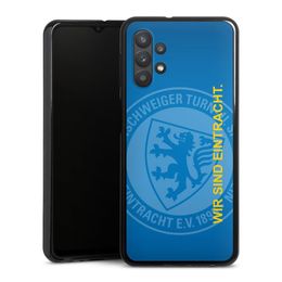 DeinDesign Galaxy A32 5G Handy Silikon H&uuml;lle Case schwarz Handyh&uuml;lle Statement Official Licensed Product Eintracht Braunschweig