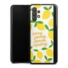 DeinDesign Galaxy A32 5G Handy Silikon H&uuml;lle Case schwarz Handyh&uuml;lle Spruch Statement Lemon