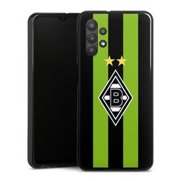 DeinDesign Galaxy A32 5G Handy Silikon H&uuml;lle Case schwarz Handyh&uuml;lle Borussia M&ouml;nchengladbach Gladbach Stripes