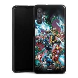 DeinDesign Galaxy A32 5G Handy Silikon H&uuml;lle Case schwarz Handyh&uuml;lle Marvel Comic Avengers