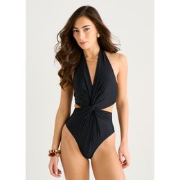 Halter Twisted Cut Out Badeanzug