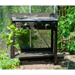 Tchibo - Pflanztisch mit Schubladen - 79x39x90cm - schwarz -