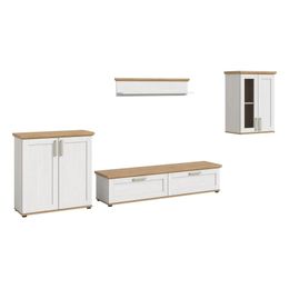 H&ouml;ffner Wohnkombination &brvbar; holzfarben &brvbar; Ma&szlig;e (cm): B: 336 H: 161 &raquo; H&ouml;ffner