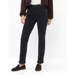 Brax Damen Five-Pocket-Hose Style CAROLA CLEAN BLACK, denim schwarz, Gr. 48
