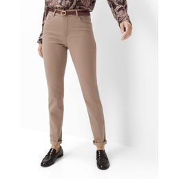 Brax Damen Five-Pocket-Hose Style SHAKIRA TAUPE, hellbraun, Gr. 40L