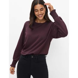 Brax Damen Langarmshirt Style CAITLIN L blackberry violet, dunkles lila, Gr. 40