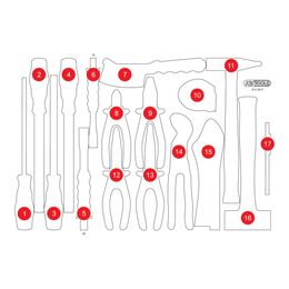 KS Tools Leere Schaumstoffeinlage zu 811.0017 (811.0017-97)