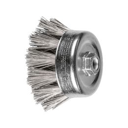 Pferd TOOLS Topfb&uuml;rste gezopft TBG &Oslash; 100mm M14 Edelstahl-Diamant-Draht-&Oslash; 0,50mm Korn 270 (43703022)