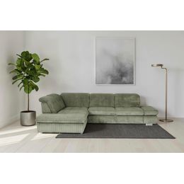 Ecksofa DIE PLANBAR, B:323cm H:84cm T:260cm, gr&uuml;n, 88% Polyester, 12% Polyamid, Wohnzimmer, Sofas, "MP-IN17004 L-Form, Breite 323 cm, mit