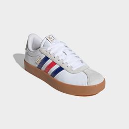 Herren Sneaker "VL COURT 3.0", adidas Sportswear, Gr. 44cloud wei&szlig;, pure ruby, mystery ink, Leder, Synthetik, Textil, Schuhe, Design auf den Spuren