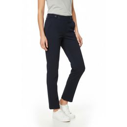 Street One Damen Stoffhose "Style Bonny Scuba"schwarzest blau, Gr. 46, unifarben, Web, Obermaterial: 52% Baumwolle, 41% Polyester, 7% Elasthan,